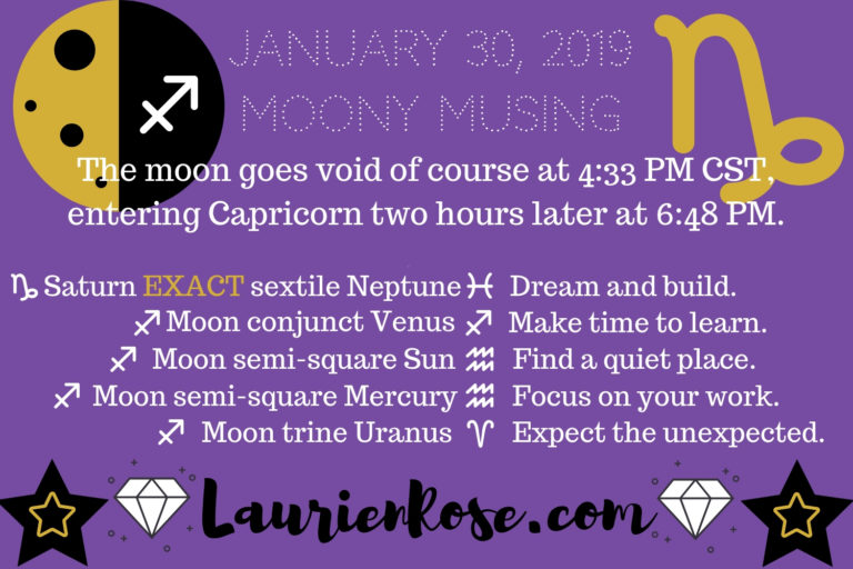 January 31, 2019 Moony Musing – Laurien Rose